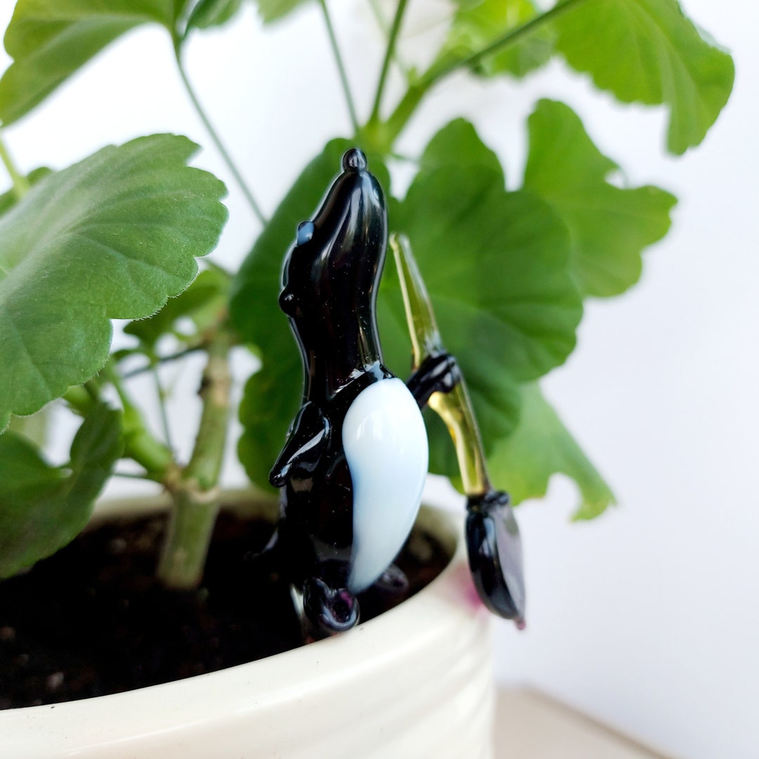 Mole Glass Plant Pot Decoration, Glass Planter Sticker, Hand Blown ...