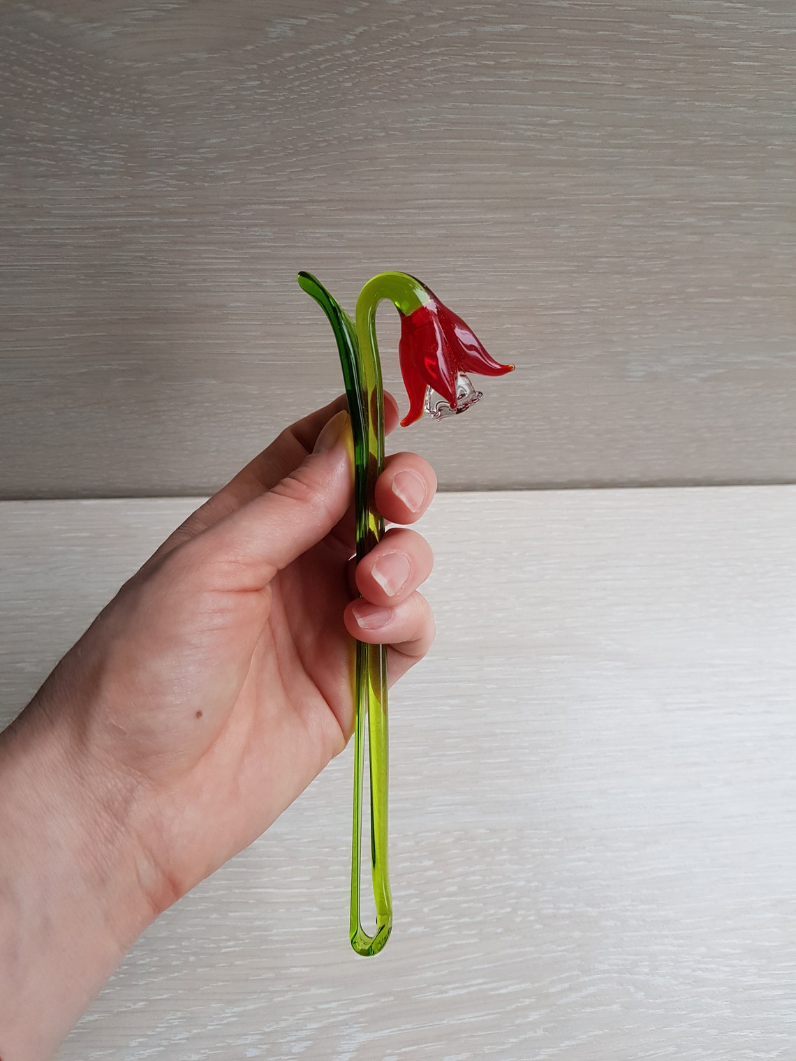 Glass Bell Flower Hand Blown Bell Flower Glass Figurine Hand | Etsy