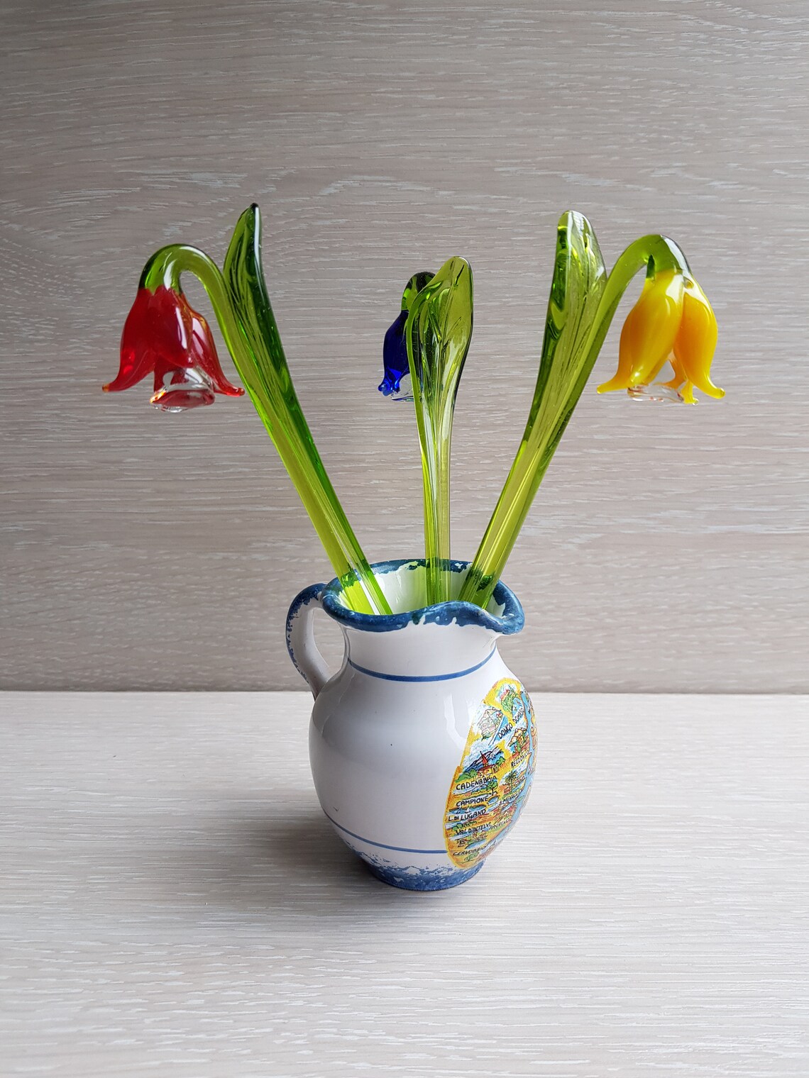 Glass Bell Flower Hand Blown Bell Flower Glass Figurine Hand | Etsy