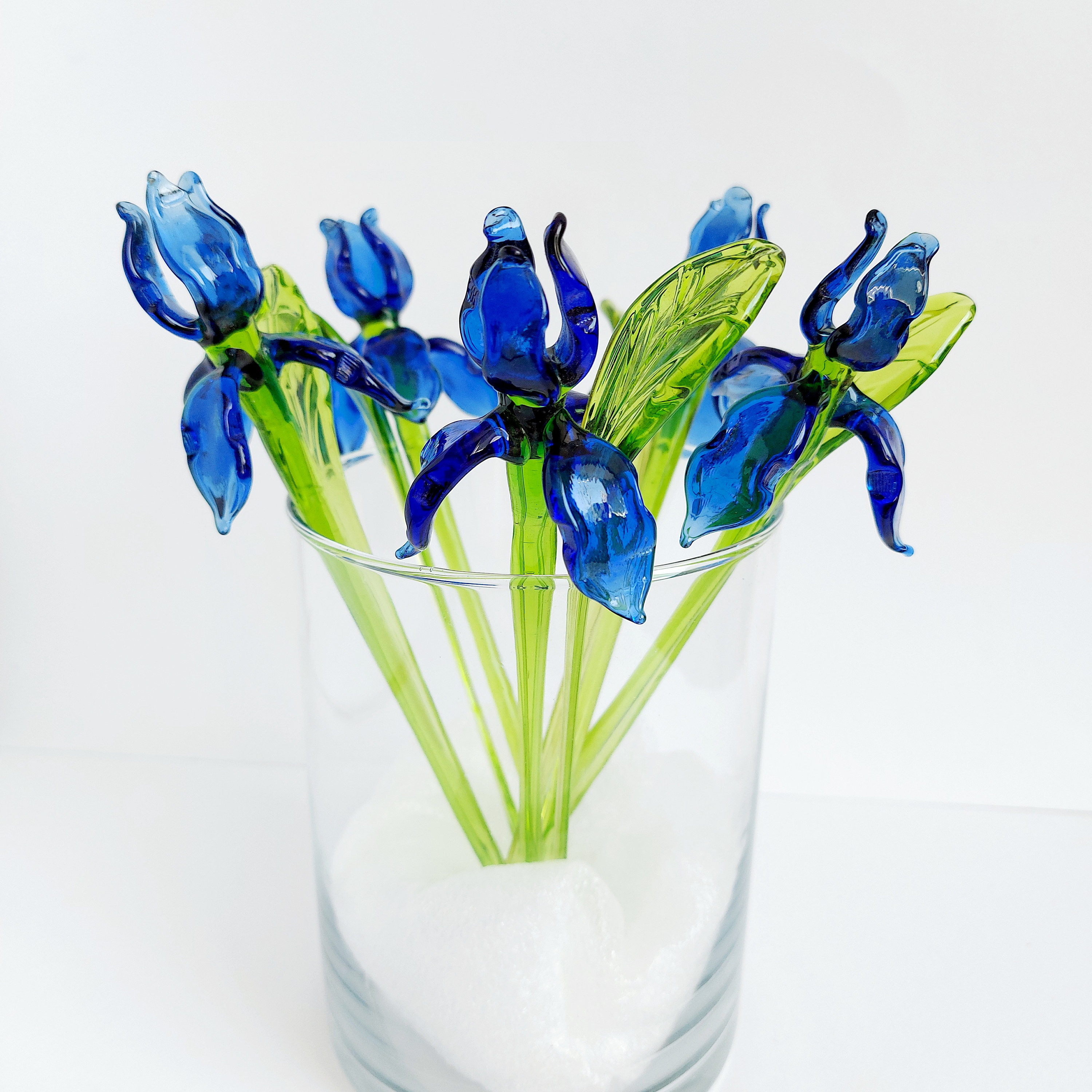 Glass Iris Flower Figurine Hand Blown Iris Flower Glass - Etsy