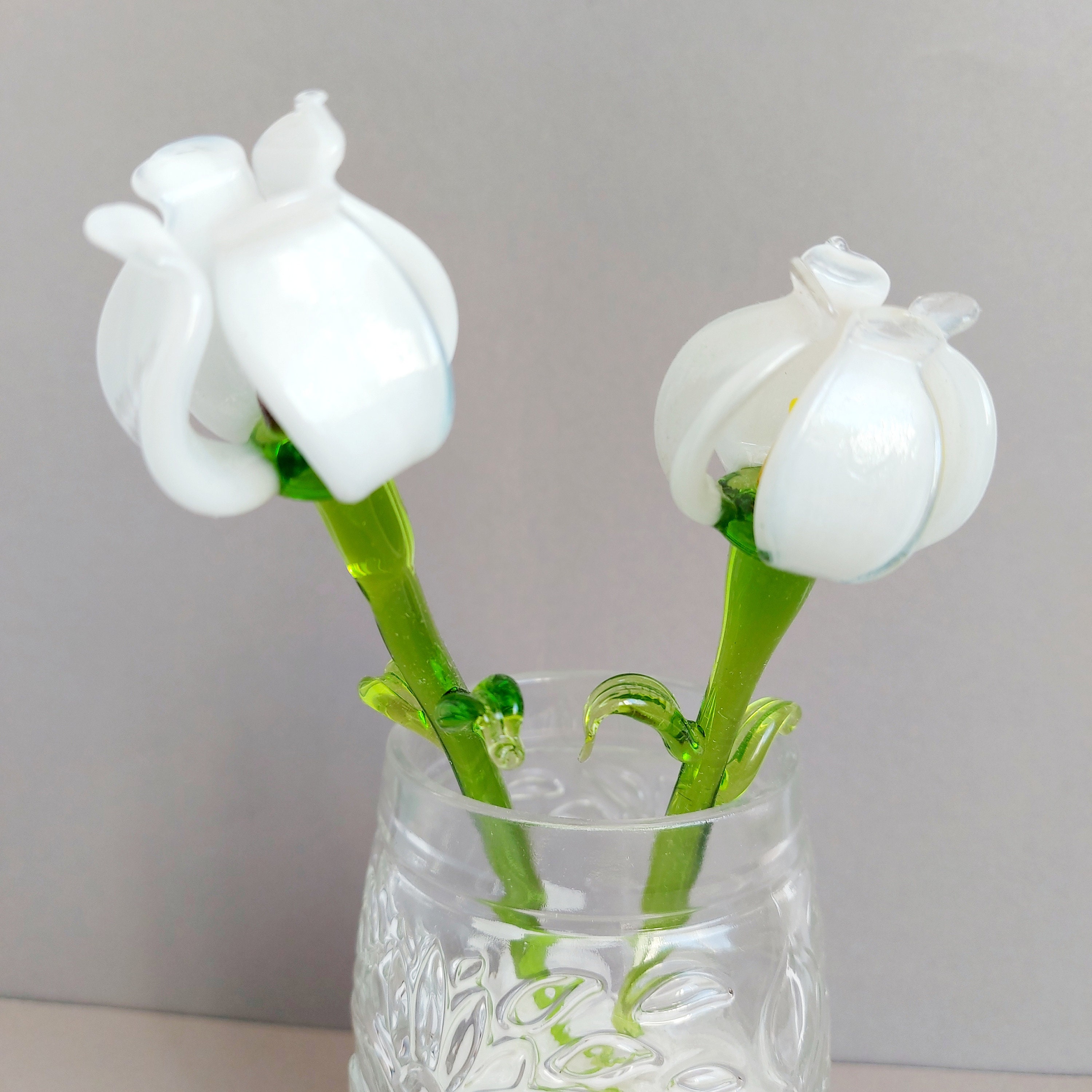 Glass Roses Figurines Hand Blown Glass Roses Flowers Hand - Etsy