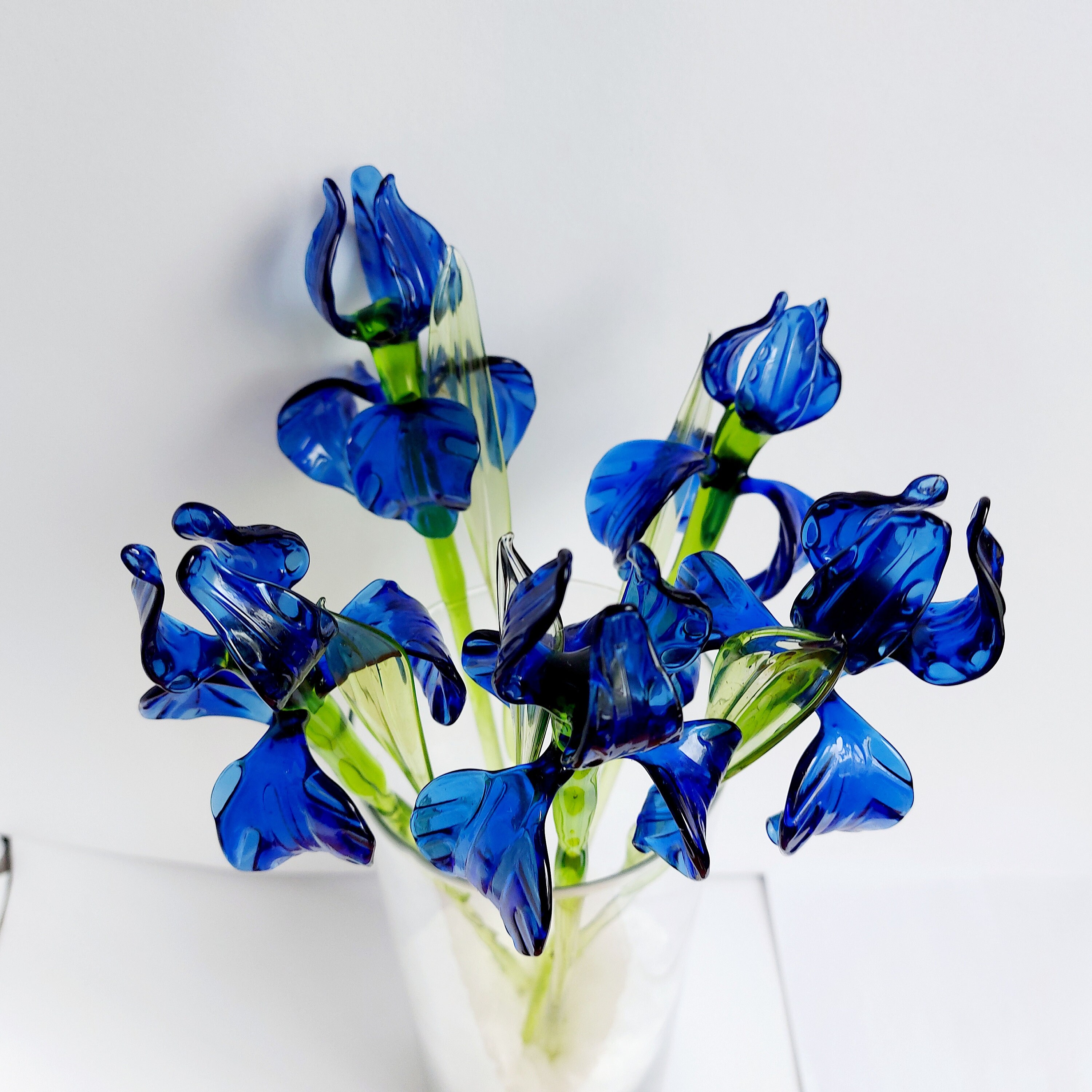 Glass Iris Flower Figurine Hand Blown Iris Flower Glass - Etsy
