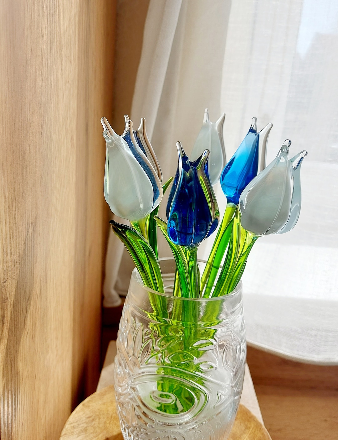 Glass Tulip Flower, Handmade Glass Tulip, Hand Blown Spring Flower ...