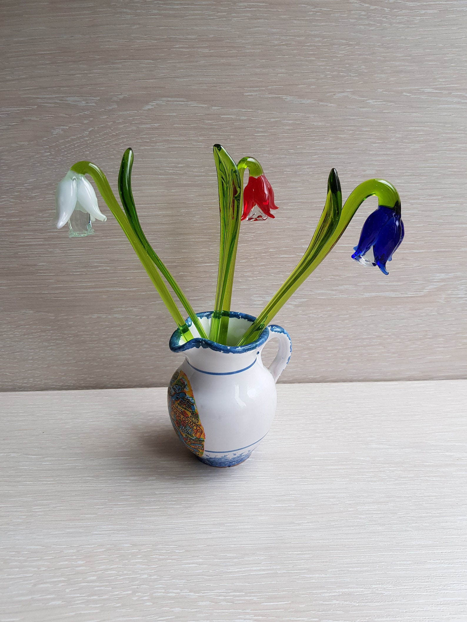 Glass Bell Flower Hand Blown Bell Flower Glass Figurine Hand | Etsy