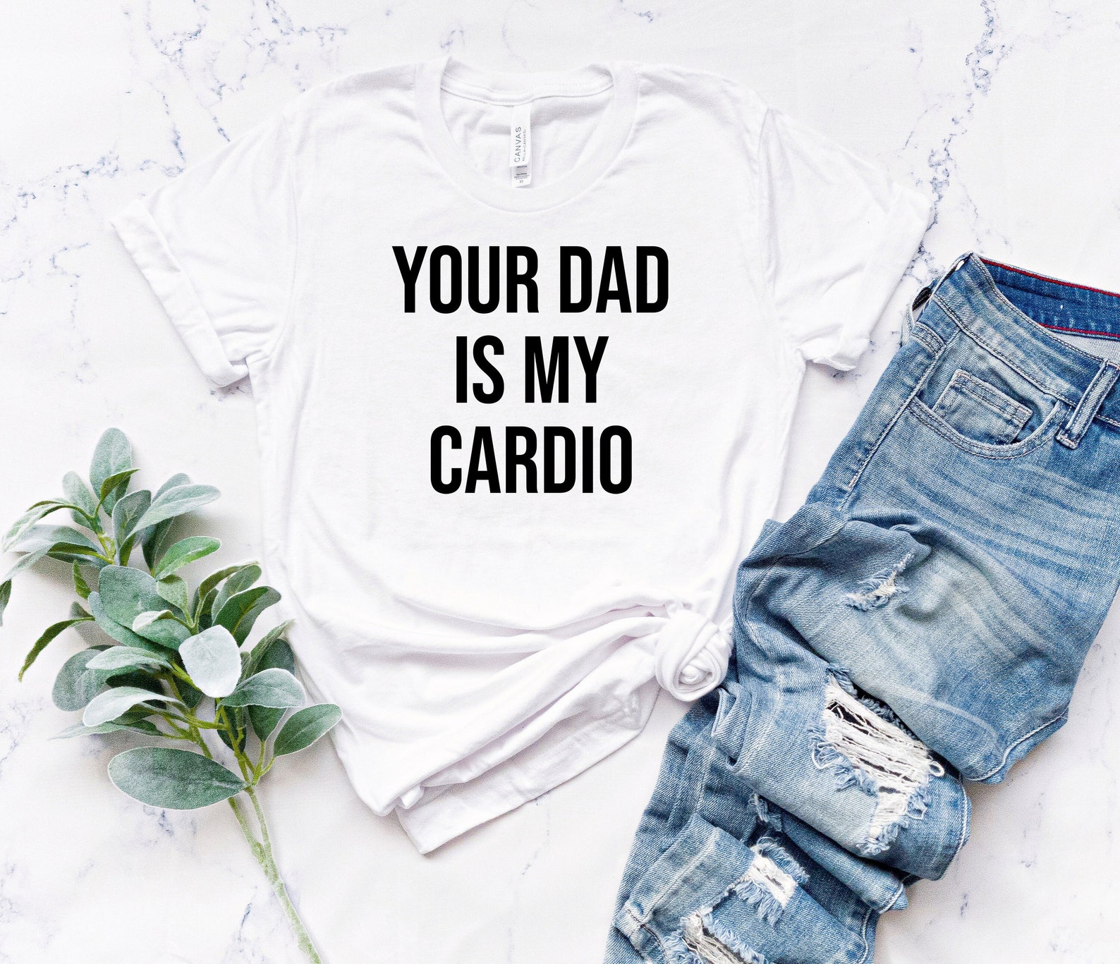 Your Dad is My Cardio T-shirt, Workout Tee, Workout Gym Shirt, Gym ...
