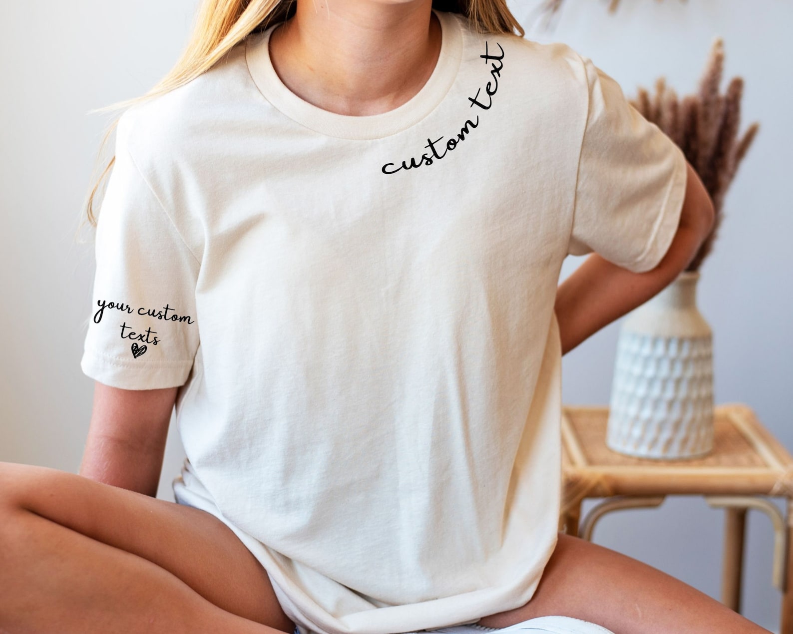 Custom Text Design T-shirts, Personalized Writing Saying Shirts ...