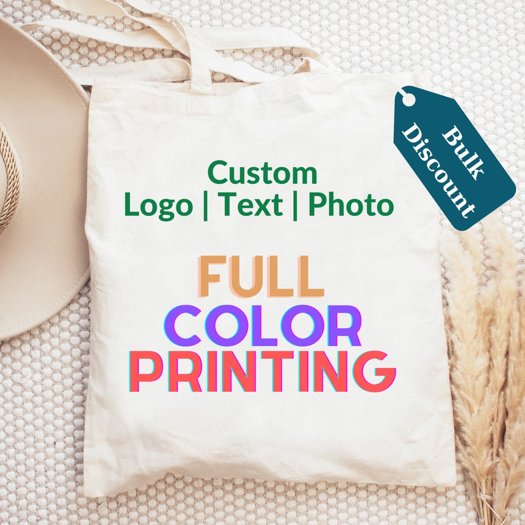 Custom Tote Bag in Bulk, Custom Canvas Bag, Tote Bag With Name, Custom ...