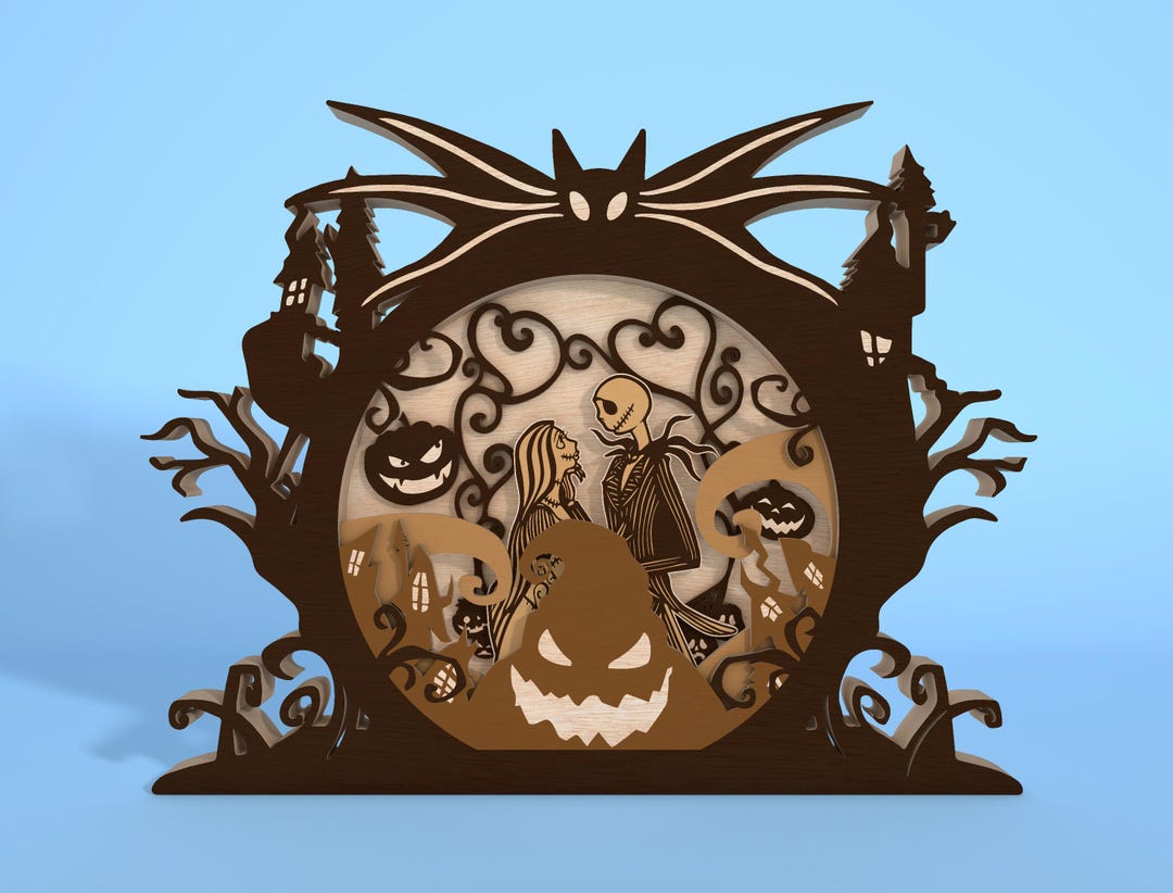 Halloween Movie Standing Laser Cut File Svg, Halloween Layer Wood Sign ...