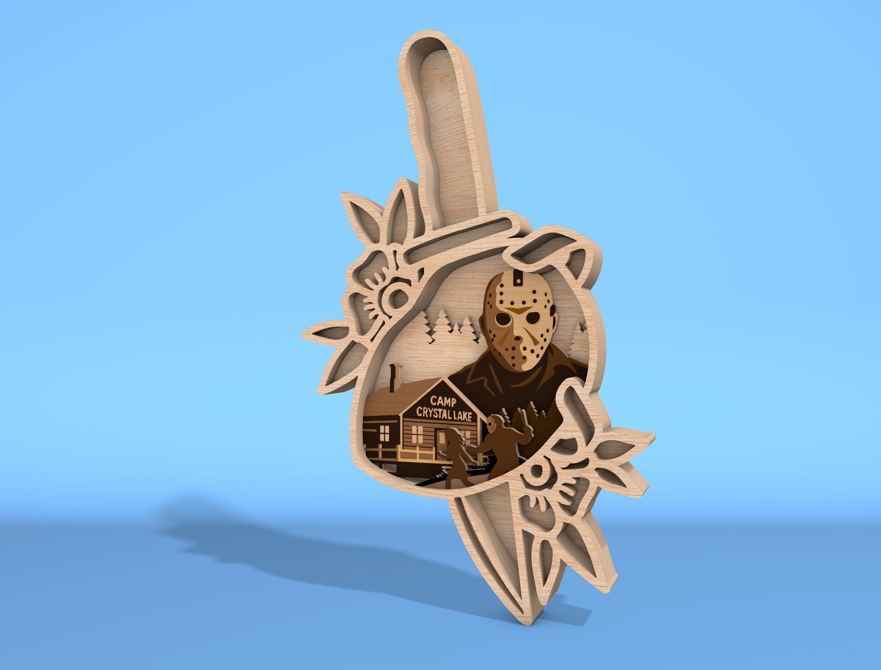 3D Multilayer Horror Laser Cut File Svg,horror Standing Layer Wood Sign ...