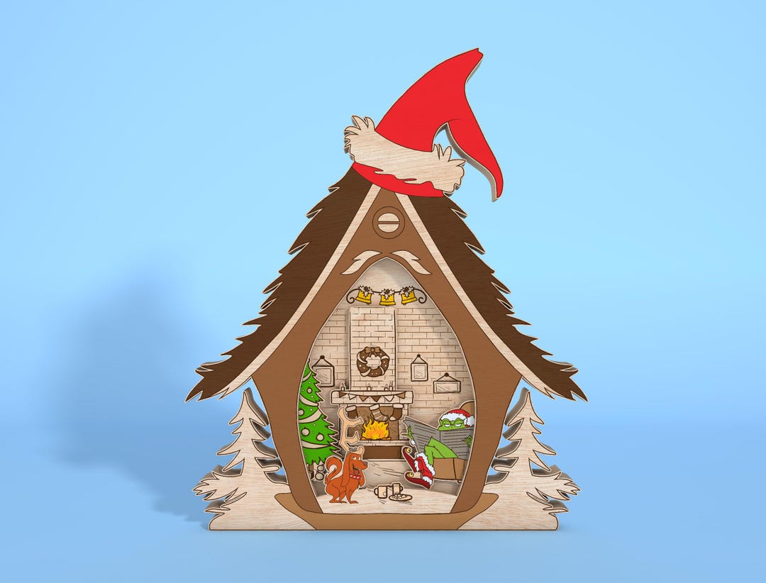 Multilayer Christmas Laser Cut File Svg ,merry Christmas Standing Layer ...