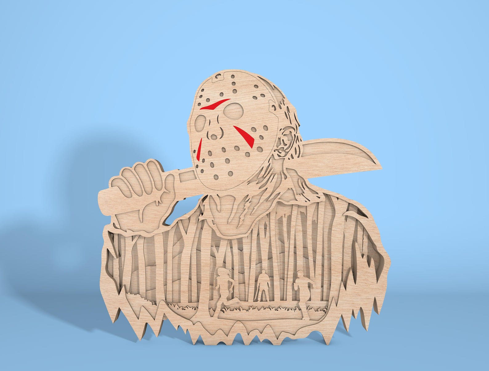 Horror Standing Layer Wood Sign Cut File,3d Multilayer Horror Svg,movie ...