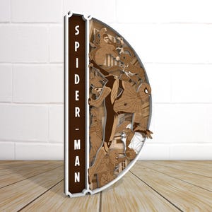 3D Multilayer Spiderman Laser Cut File Svg, Spiderman Standing Layer ...