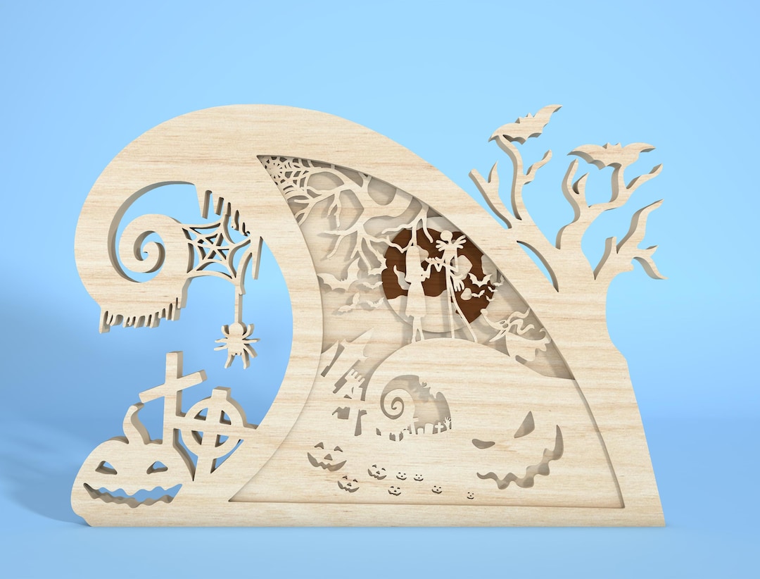 Halloween Movie Multilayer Standing Laser Cut File Svg,halloween Layer ...