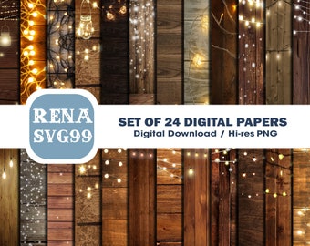 Wood Pattern Digital Paper - Etsy