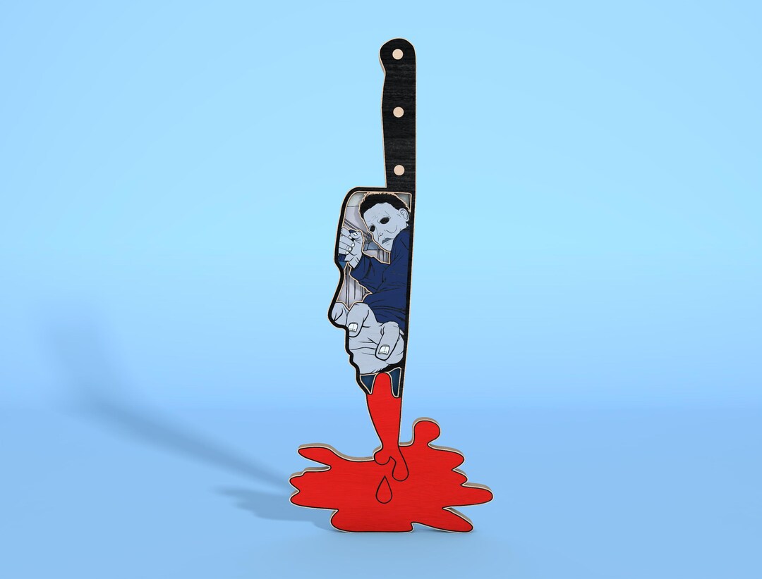 Horror Knife Standing Decor Laser Cutfile Svg, Horror Characters Svg ...