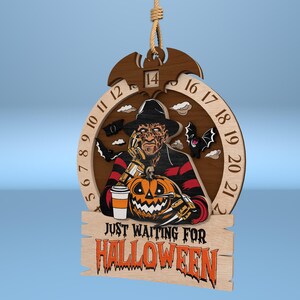 Horror Countdown Ornament Laser Cut Svg , Days Untill Halloween Svg ...