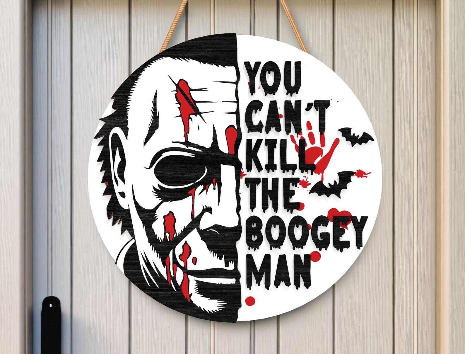You Can’t Kill the Boogeyman SVG, Scary Halloween Door Sign, Creepy ...