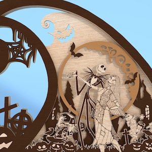 Halloween Movie Standing Layer Laser Cut File Svg, Halloween Characters ...