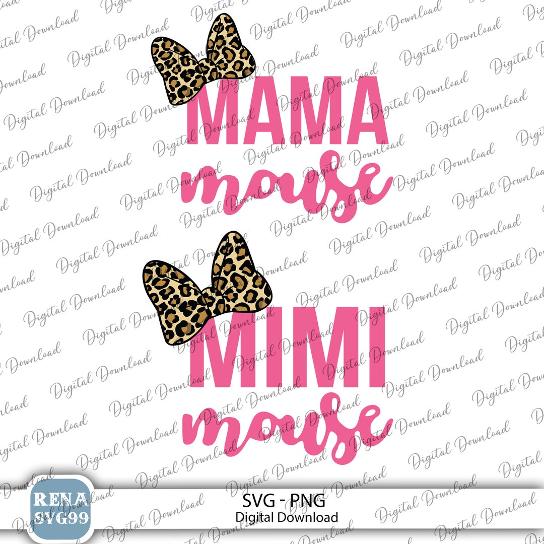 Mama Leopard Mouse SVG Leopard Mouse SVG Mimi Mouse Svg - Etsy