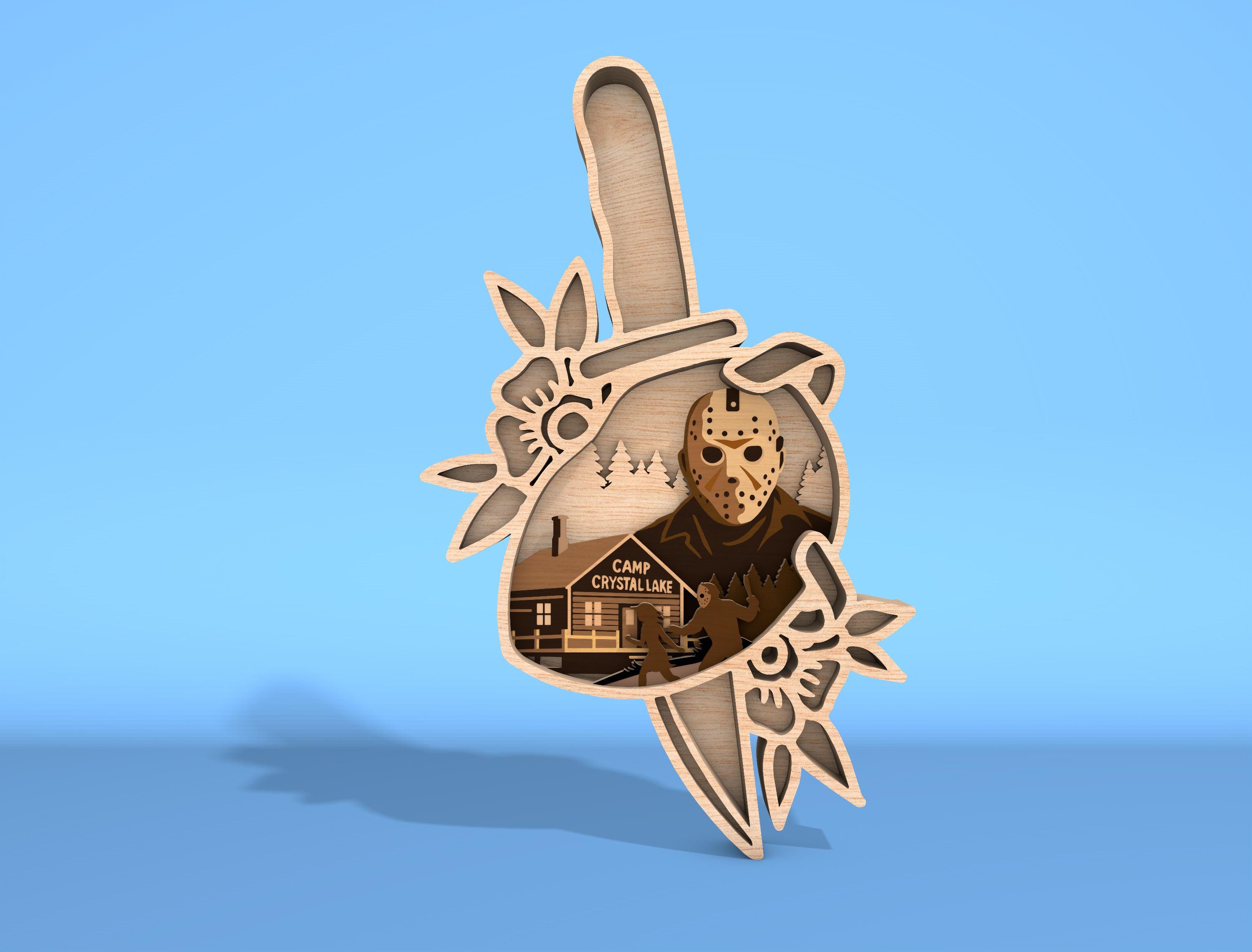 3D Multilayer Horror Laser Cut File Svg,horror Standing Layer Wood Sign ...
