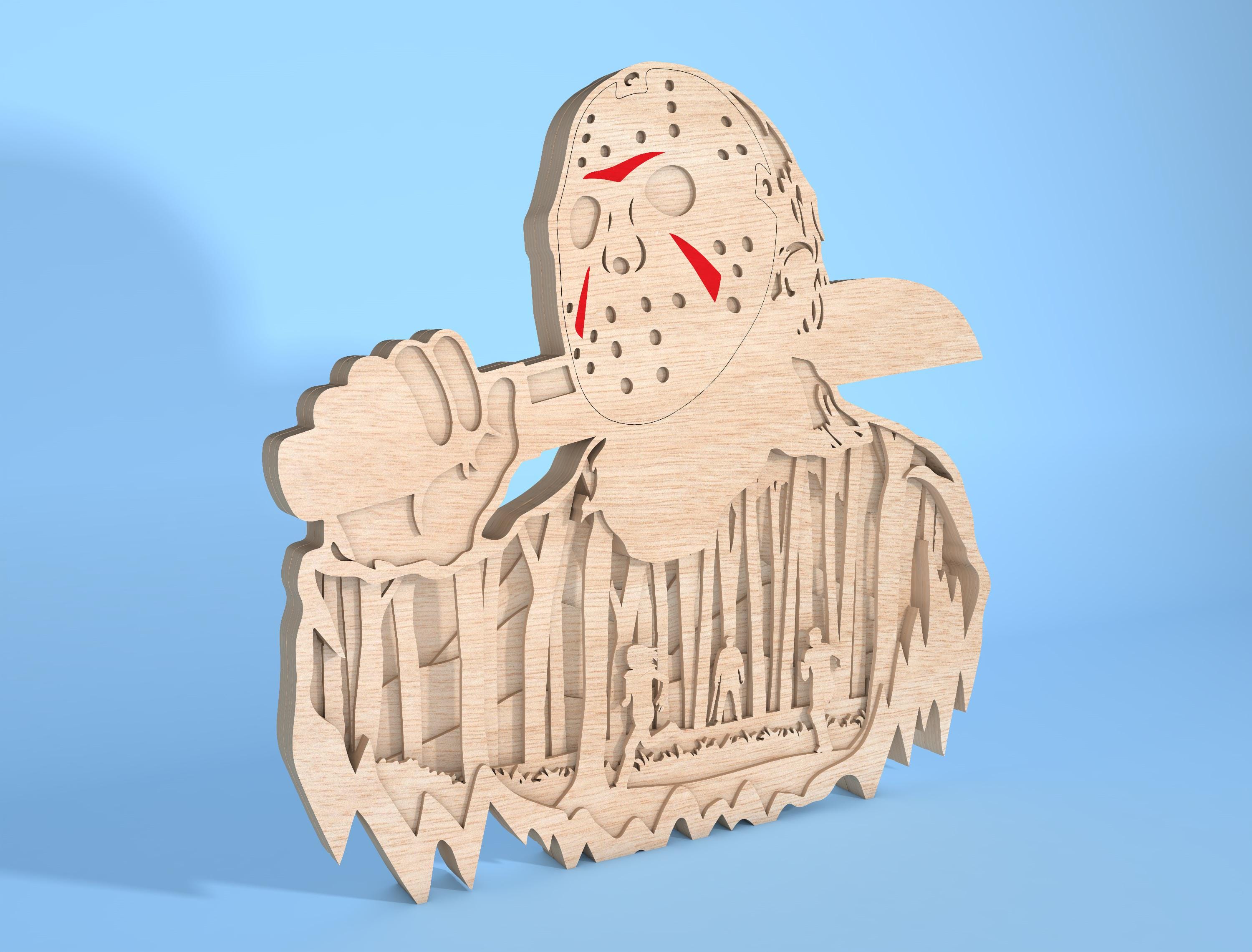 Horror Standing Layer Wood Sign Cut File,3d Multilayer Horror Svg,movie ...