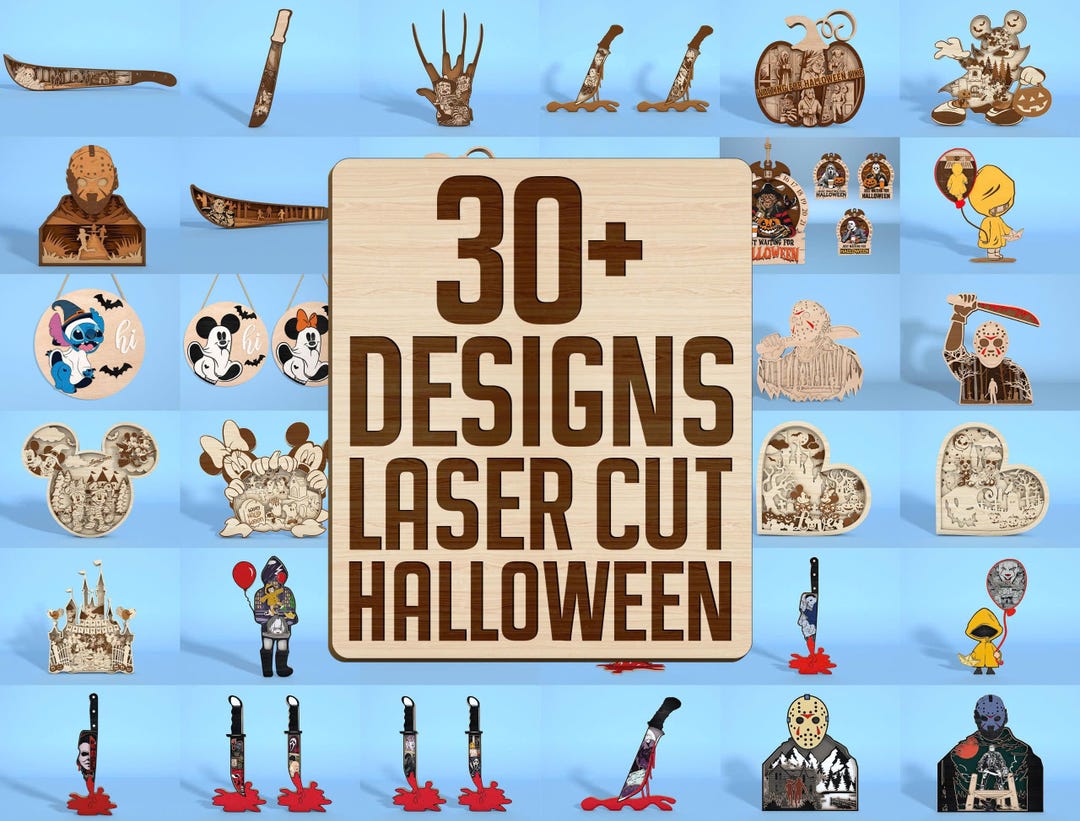 30+ Designs Halloween Laser Cut File Svg,halloween Shelf Sitter Svg ...