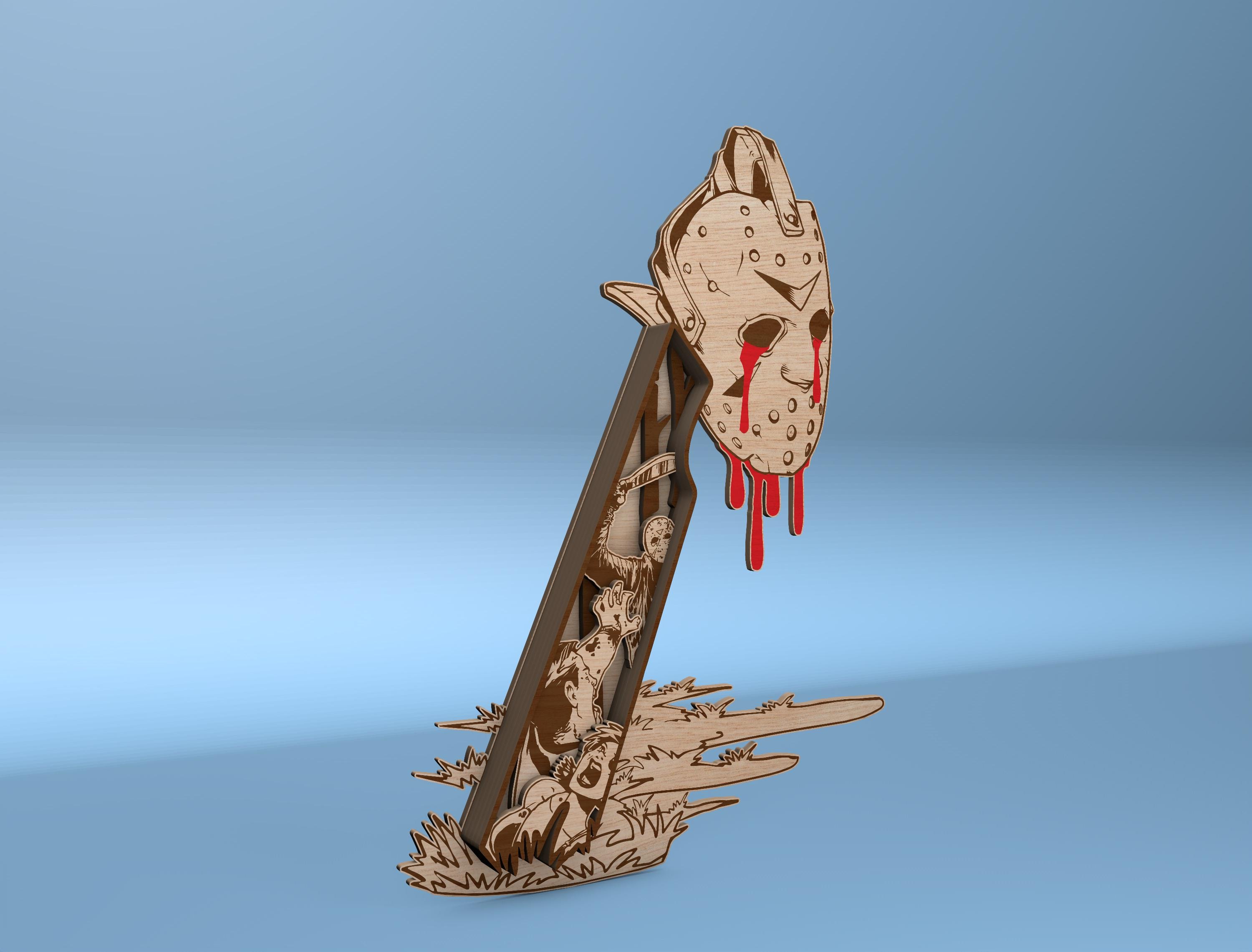 Horror Multilayerstanding Laser Cut File Svg,horror Mask Sign Svg ...