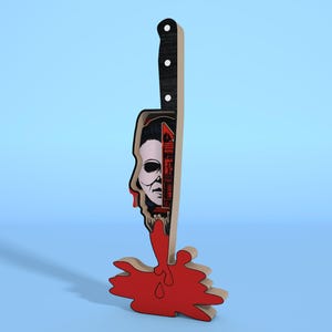 Horror Knife Standing Decor Laser Cutfile Svg,movie Horror Scene Svg ...