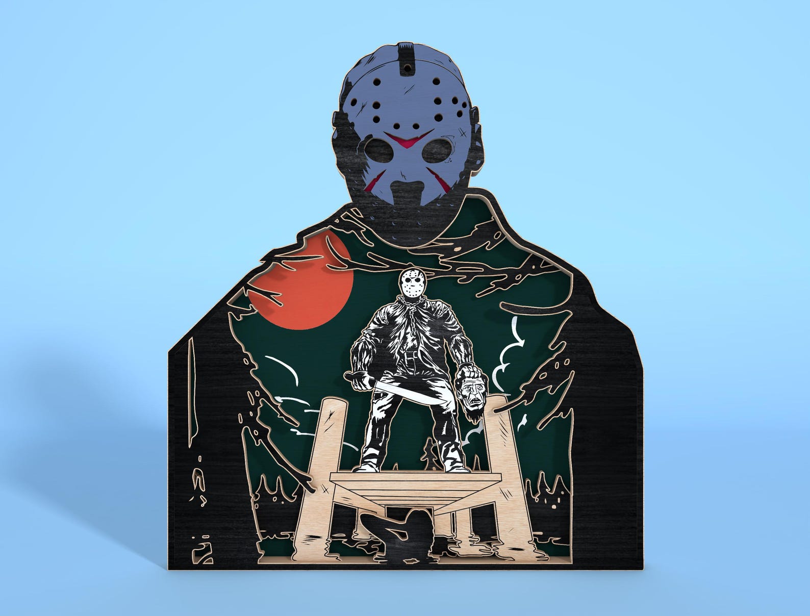 Horror Standing Multilayer Wood Sign Cut File,layer Characters Horror ...