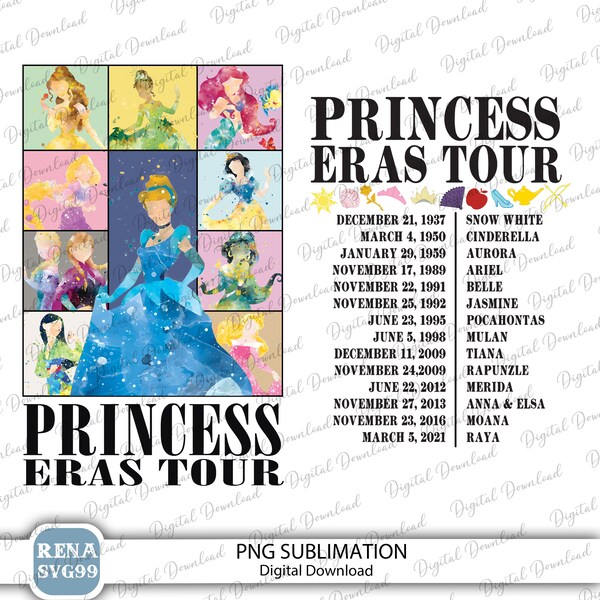 Princess Eras Tour Png - Etsy