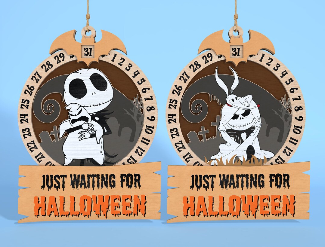 Horror Characters Countdown Ornament Laser Cut Svg,halloween Calendar ...