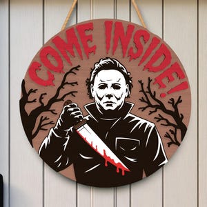 Creepy Welcome Sign SVG, Halloween Door Sign Laser Cut File, Horror ...