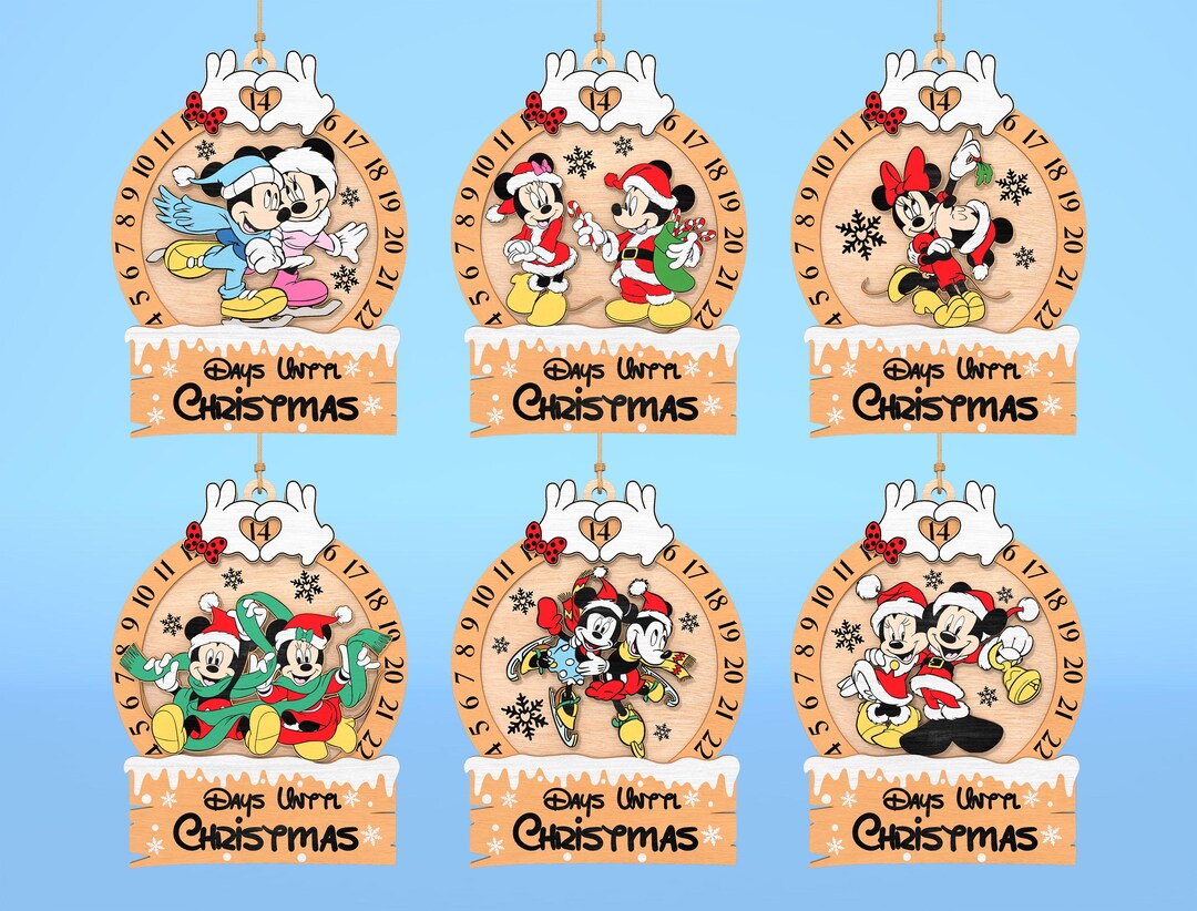 Countdown Christmas Ornament Laser Cut Svg,days Until Christmas Svg ...