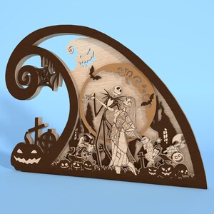 Halloween Movie Standing Layer Laser Cut File Svg, Halloween Characters ...