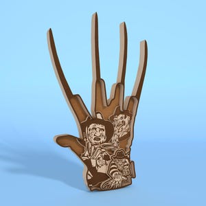 3D Multilayer Horror Laser Cut File Svg, Horror Glove Layer Wood Sign ...