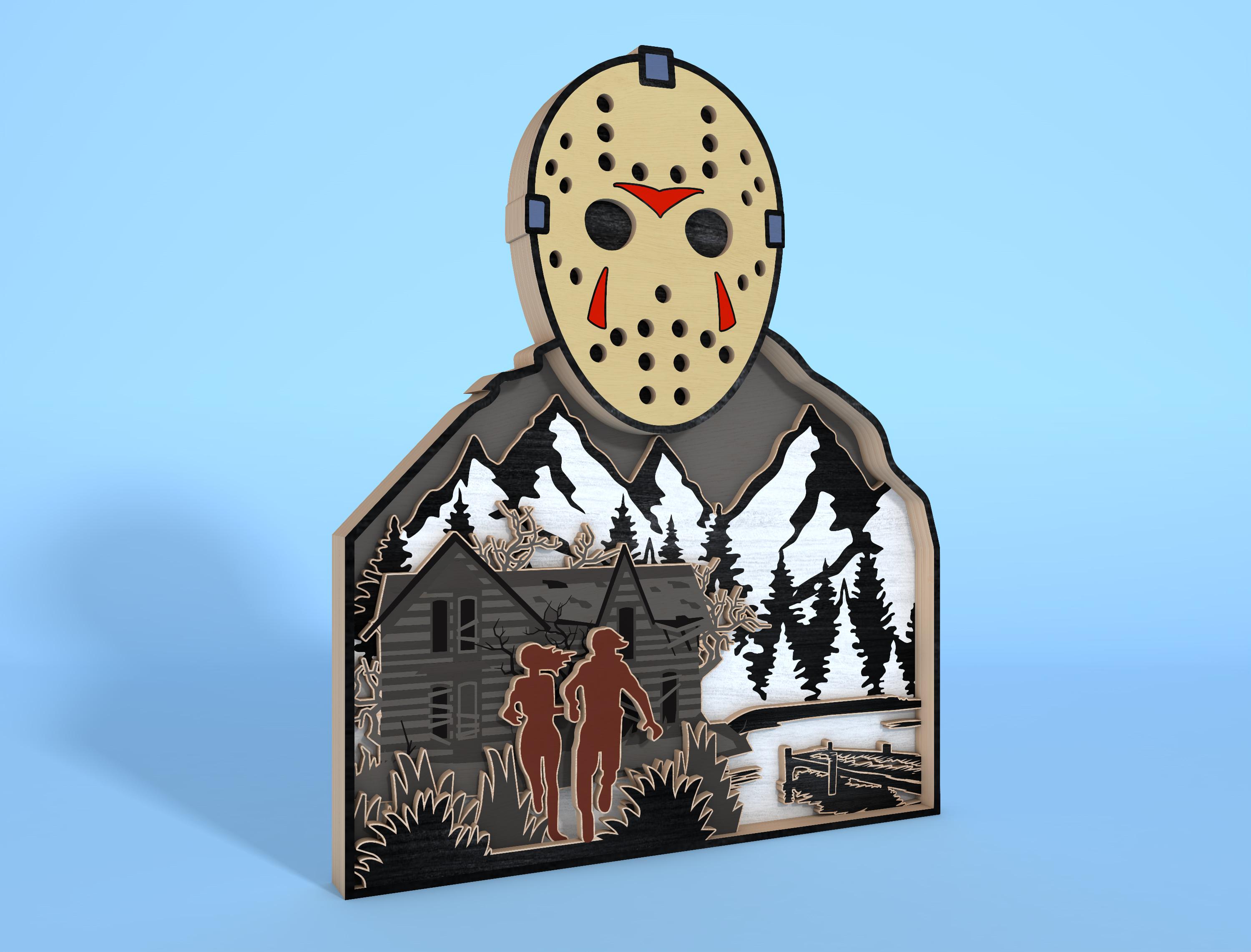 Layer Characters Horror Svg,movie Horror Scene ,horror Multilayer ...