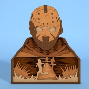 3D Multilayer Horror Laser Cut File Svg,horror Standing Layer Wood Sign ...