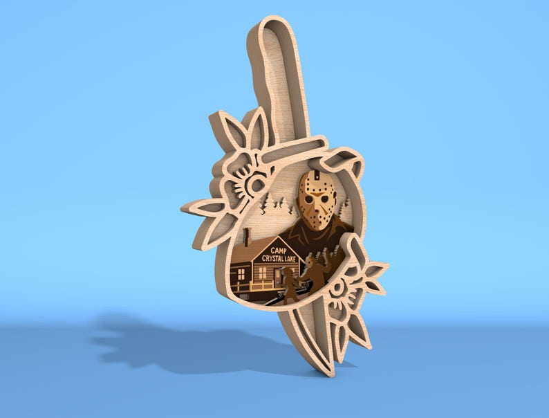 3D Multilayer Horror Laser Cut File Svg,horror Standing Layer Wood Sign ...