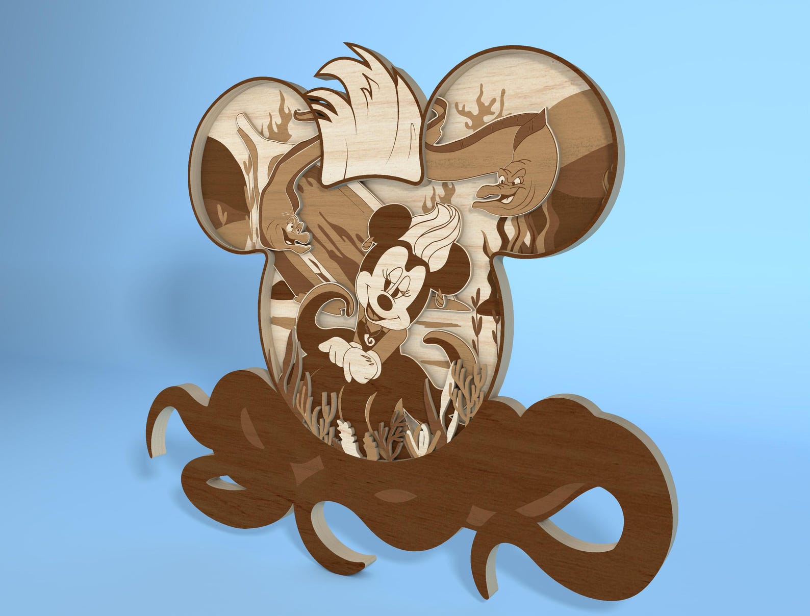 Cartoon Halloween Multilayer Laser Cut File Svg,octopus Standing Layer ...