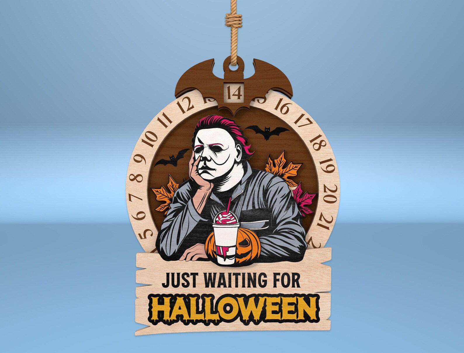 Horror Countdown Ornament Laser Cut Svg , Days Untill Halloween Svg ...