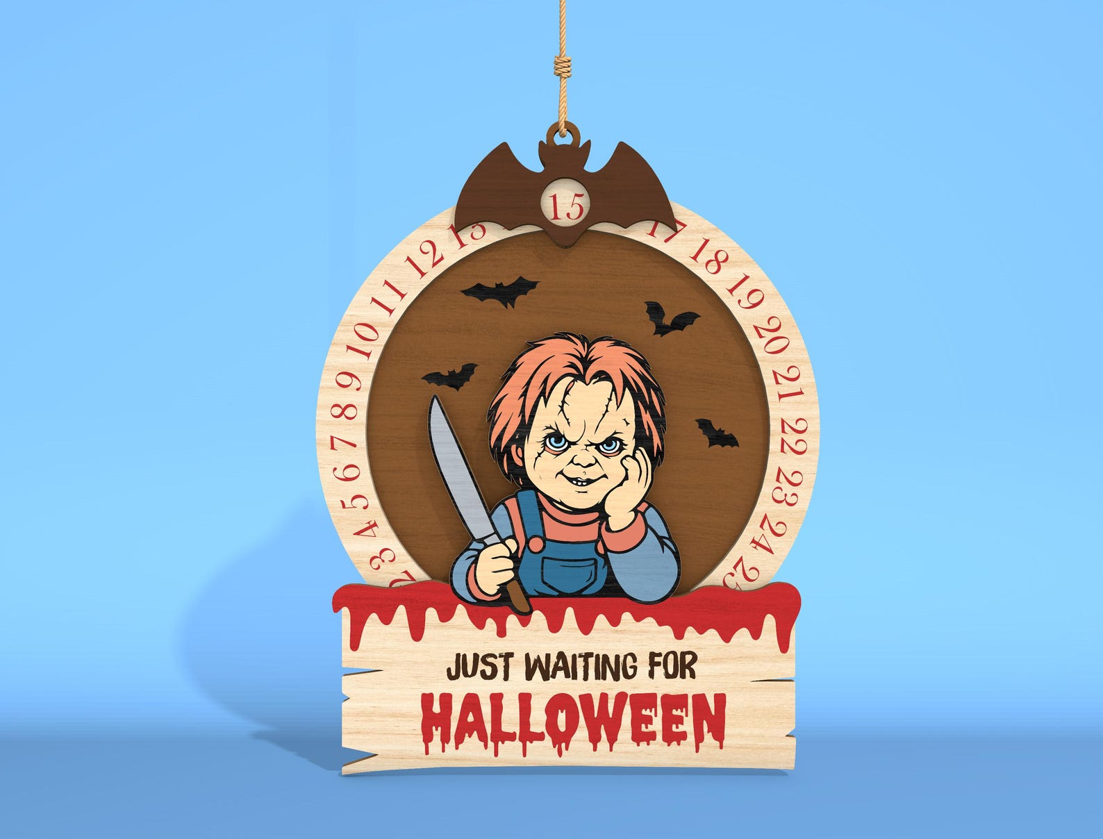 Halloween Countdown Spinner Sign, Horror Character Laser Cut Wheel ...