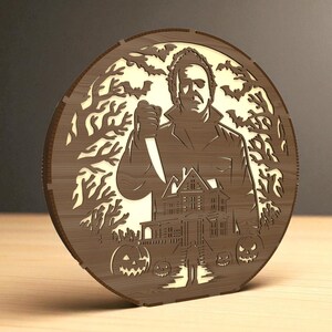 Haunted House Horror Scene SVG, Halloween Layered Shadow Box, 3mm Laser ...