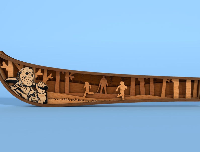 3D Multilayer Horror Laser Cut File Svg, Horror Knife Layer Wood Sign ...