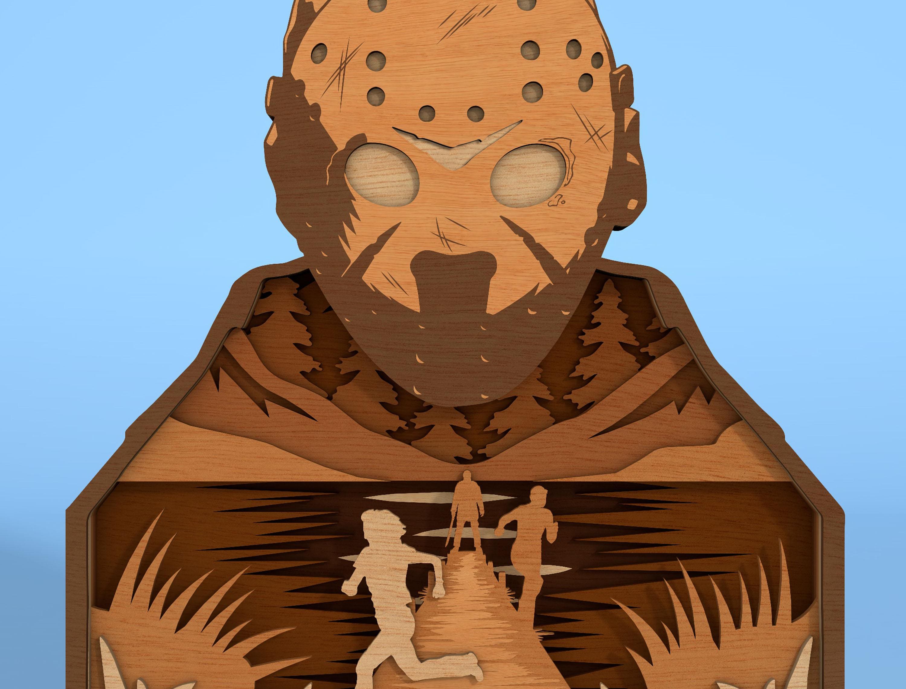 3D Multilayer Horror Laser Cut File Svg,horror Standing Layer Wood Sign ...