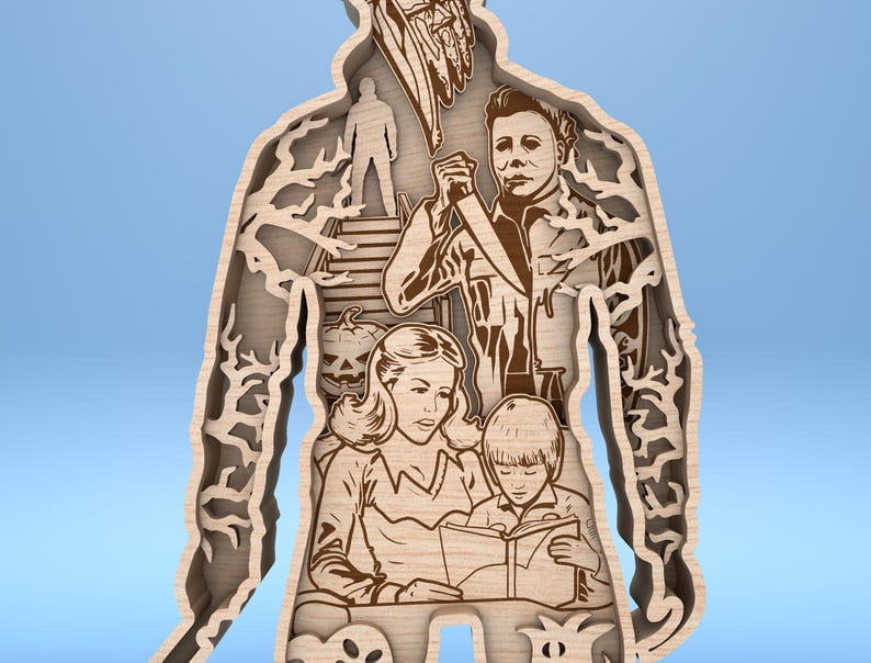 Horror Standing Decor Laser Cut File Svg ,horror Characters Svg, Movie ...