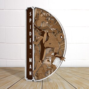 3D Multilayer Spiderman Laser Cut File Svg, Spiderman Standing Layer ...