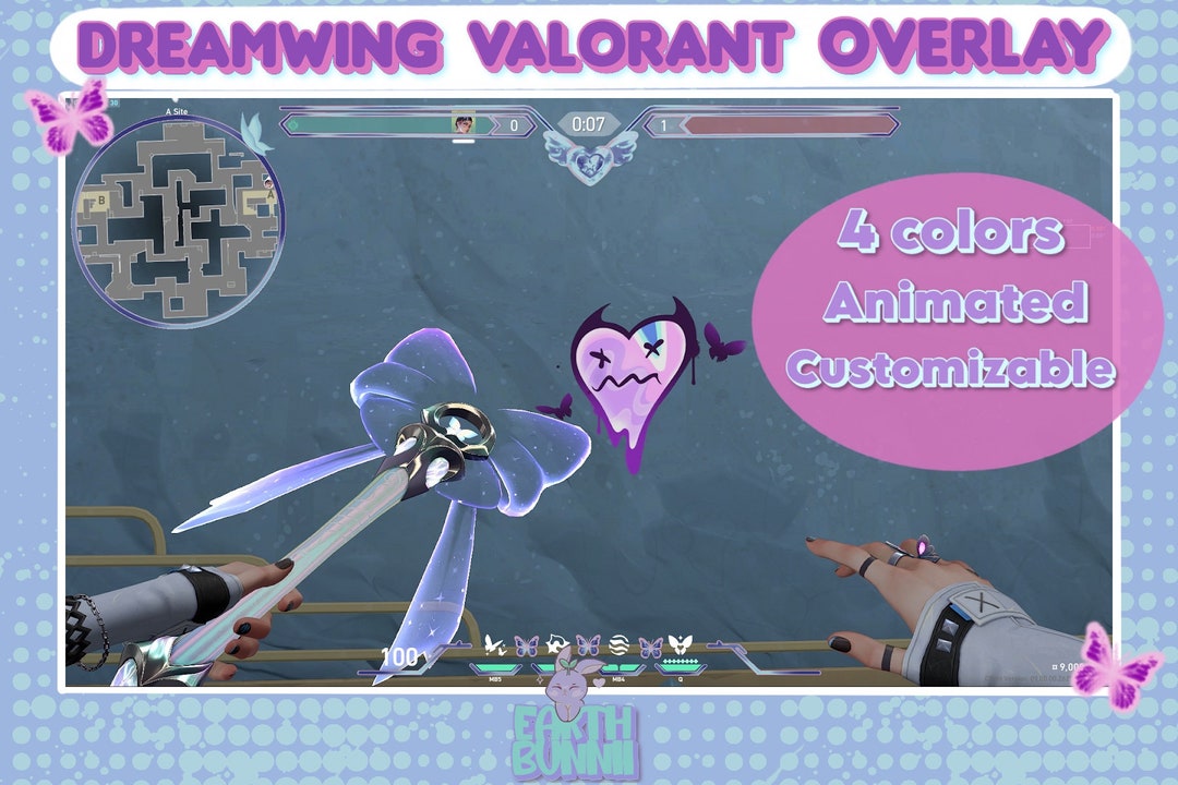 CUTE VALORANT OVERLAY for Twitch Streamers L Dreamwing Valorant Overlay ...
