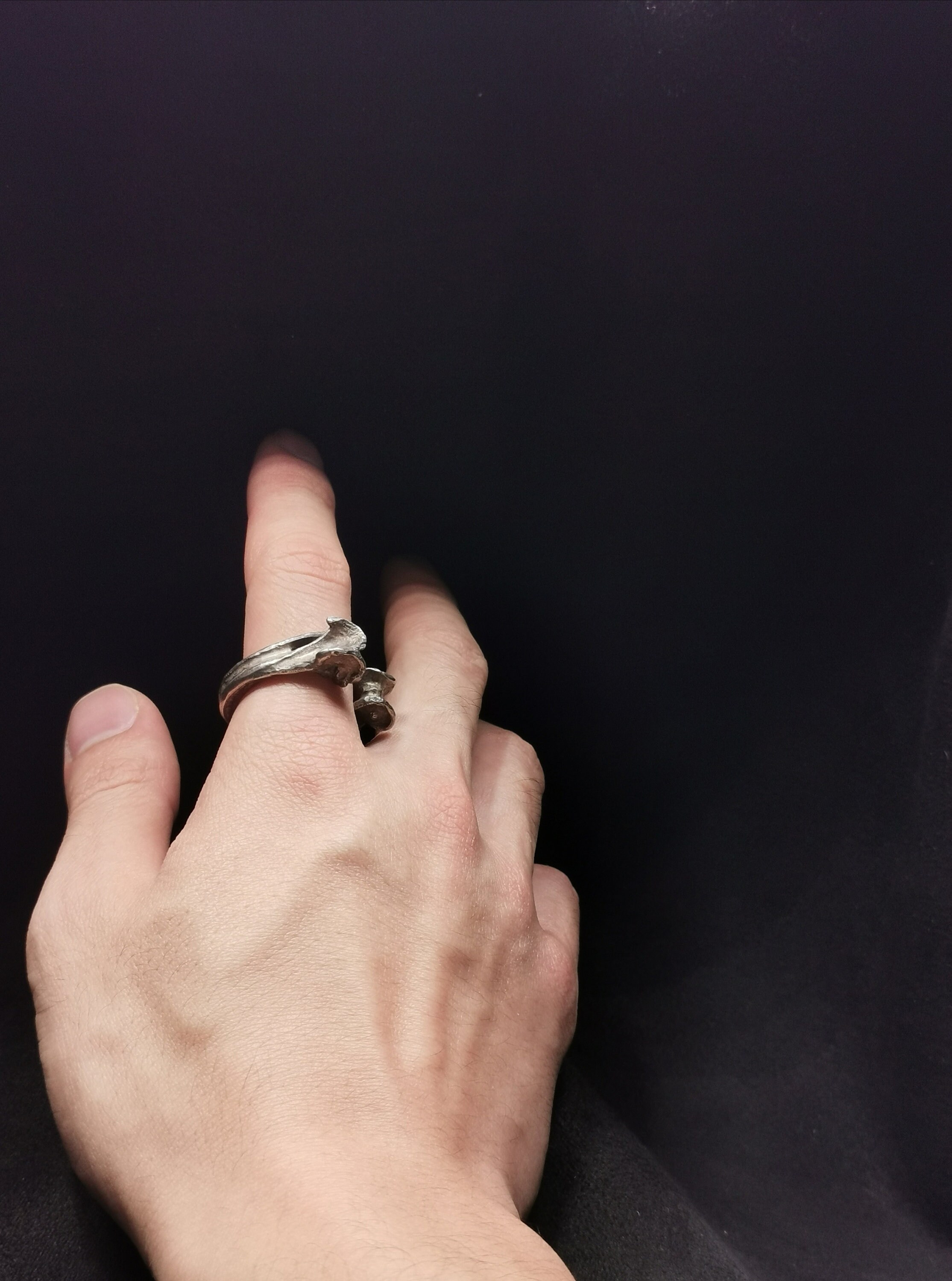 Dingy Tibia Ring Diablo Openings Ring Human Bone Sterling - Etsy