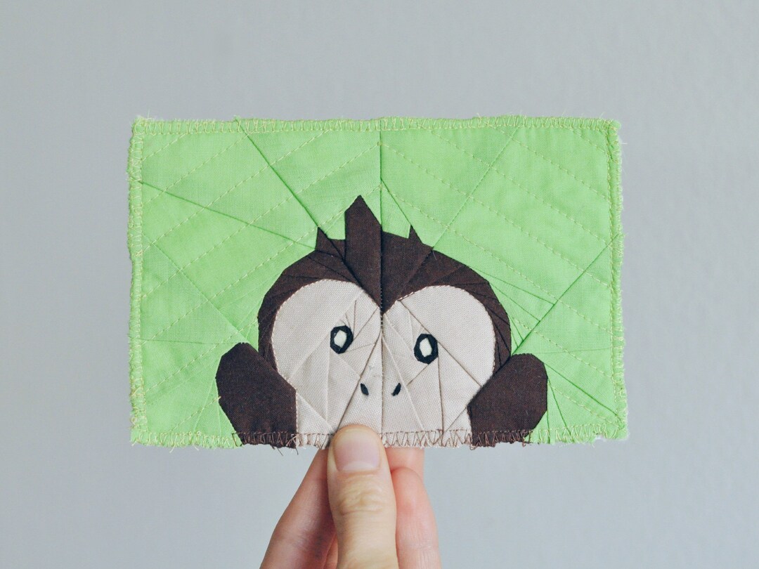 Monkey Paper Piecing Pattern - Etsy