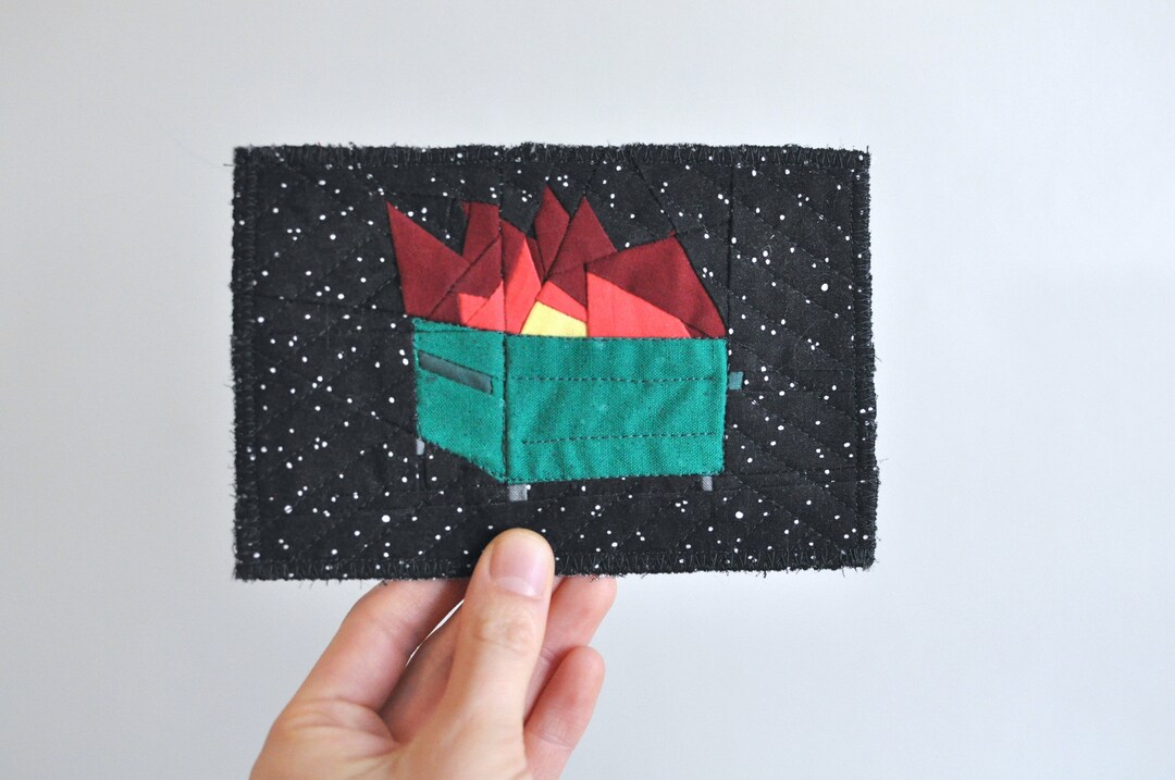 Dumpster Fire Paper Piecing Pattern - Etsy